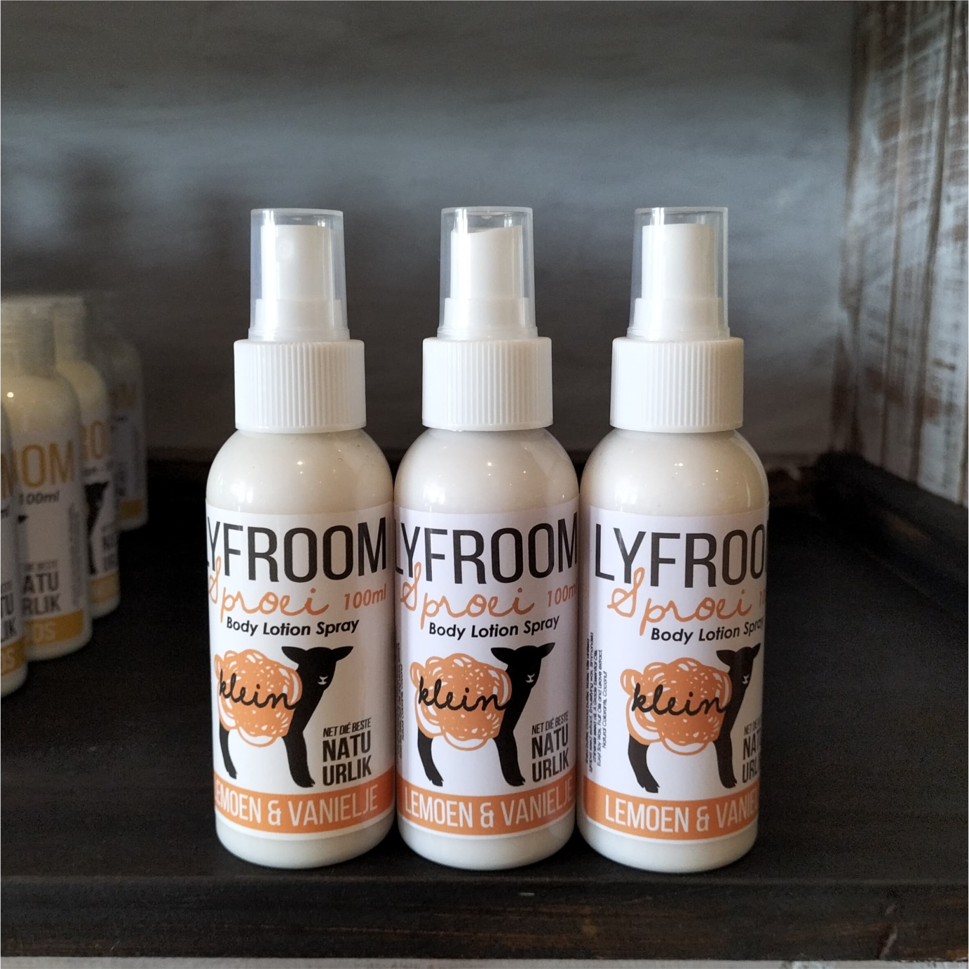 LyfroomSproei 100ml – Lemoen & Vanielje - Klein Bederf