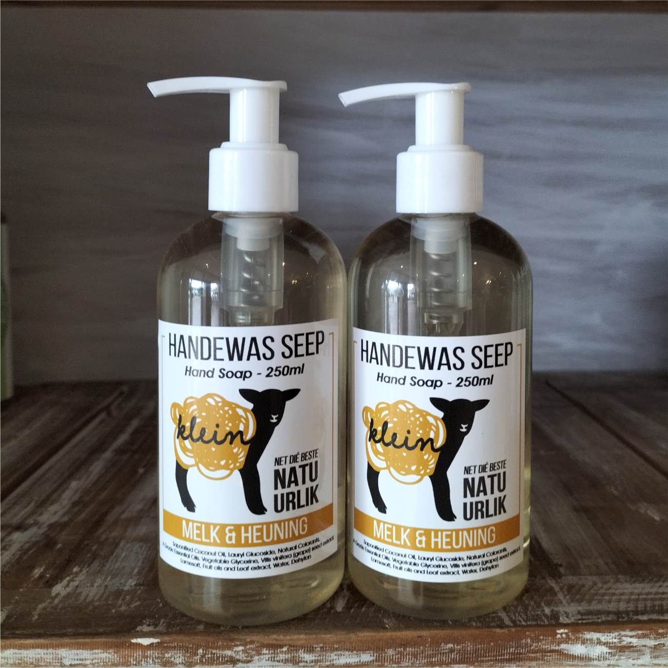 Handewas 250ml – Melk & Heuning - Klein Bederf