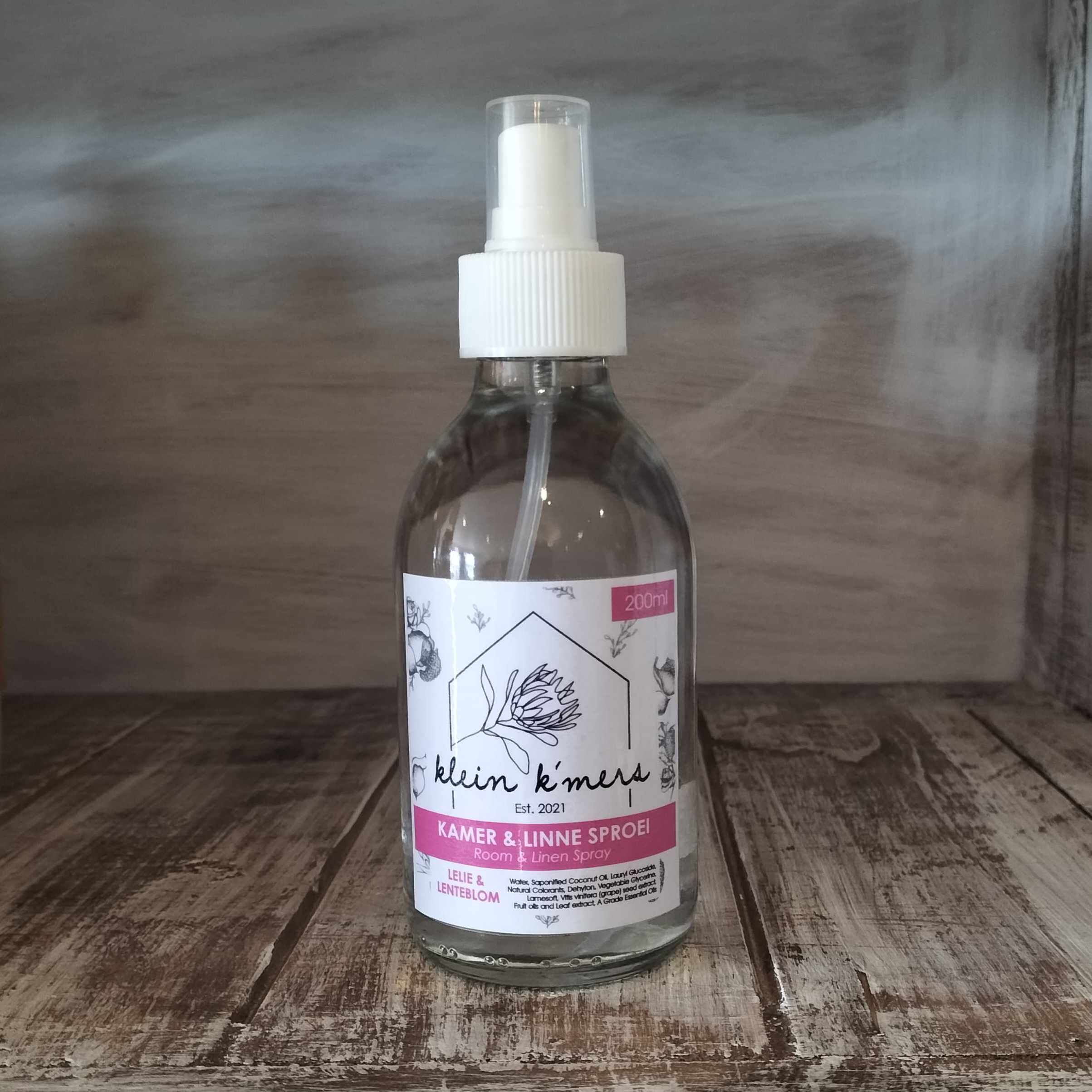 Kamer&Linne Sproei 200ml – Lelie & Lenteblom - Klein